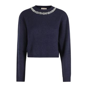 Semicouture Femme, Pulls, Bleu, Taille: 40 FR Robe &Eacute;l&eacute;gante Sofia pour Femmes