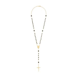Dolce & Gabbana Femme, Accessoires, Jaune, Taille: ONE Size Chapelet en Laiton avec Pierres Naturelles