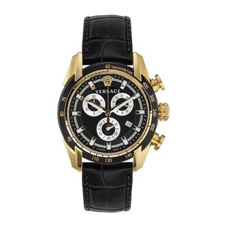 Versace Versace Herren Chronograph V-Ray Chrono Gold Schwarz Ve2I00921 - - Accessories - Herren - Schwarzk - ONE SIZE