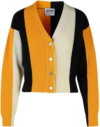 Moschino Femme, Pulls, Multicolore, Taille: 40 FR Cardigan Ray&eacute;