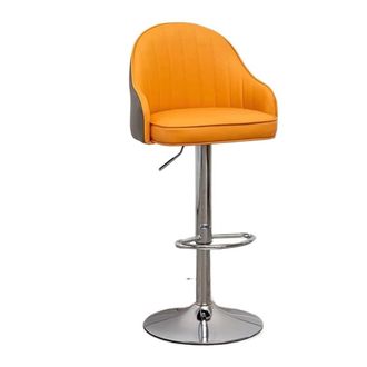 Generic Drehbare Barhocker, h&ouml;henverstellbare Barhocker mit R&uuml;ckenlehne f&uuml;r K&uuml;chentheken, hohe St&uuml;hle mit Stoffbezug f&uuml;r die K&uuml;che (63-84 cm