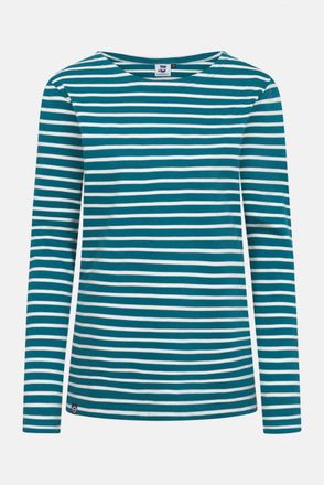 Hanseheld Streifenshirt Damen Petrol-Natur Langarm Blau G