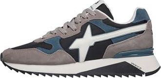 W6YZ Baskets en Tissu Technique et Daim, Gris 43