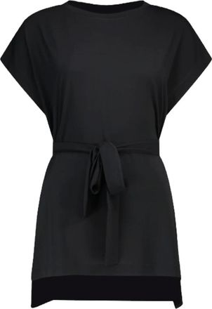 Kaos Kaos, Femme, Blouses et Chemises, Noir, Taille: 40 FR Blouse ample en jersey avec ceinture &agrave; nouer