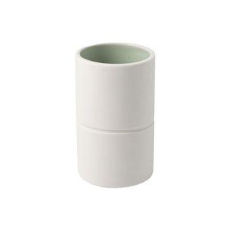 Villeroy & Boch its my home vase S mineral, vase &agrave; fleurs &eacute;l&eacute;gant pour compositions florales artistiques, porcelaine premium, vert, blanc, lavage &agrave; la main