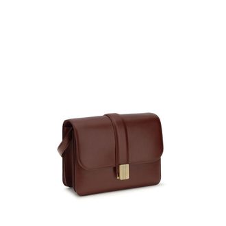 Khaite Womens Bordeaux Calf Leather Bos Taurus Shoulder Bag