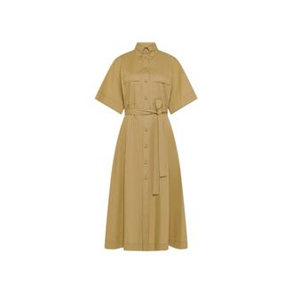 Seventy Femme, Robes, Vert, Taille: 38 FR Robe-chemise en popeline