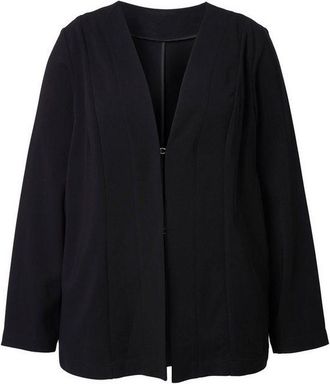 Ulla Popken Sommerjacke Jacke Schalkragen offene Form Langarm