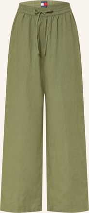 Tommy Jeans Hose Mit Leinen gruen