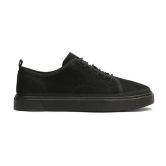 Kazar Schn&uuml;r-Sneakers aus Nubukleder - - Shoes - Herren - Schwarzk - 42 EU
