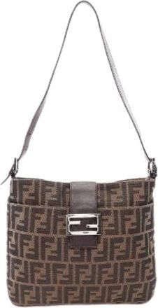 Fendi Sac bandouli&egrave;re en toile et cuir Zucca Pre-owned - Femme - Pre-owned - Brun - Taille: ONE Size