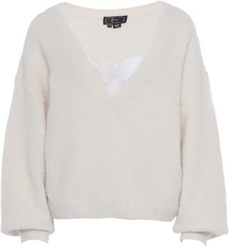 Faina Zur Seite fahren Damen Wollwei&szlig;