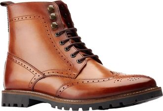 Base London Herren Boone Brogue-Stiefel, hautfarben, 46.5 EU