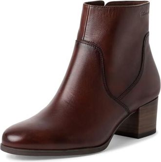 Tamaris Bottines tendance pour femme 1-25032-43 - En cuir cognac - Taille 40 EU, Cuir de cognac., 40 EU