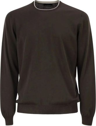 Fay Homme, Pulls, Brun, Taille: S Pull ras du cou