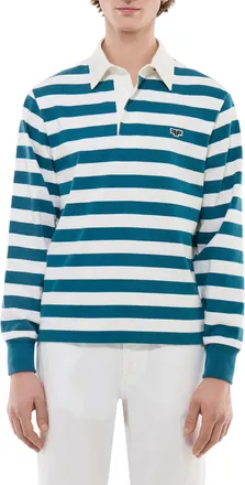 Fursac Polo rugby en jersey de coton &agrave; rayures - Taille XL - Homme