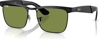 Ray-Ban Wayfarer Deluxe Sonnenbrillen Matt Schwarz Fassung Grün Glas 56-18