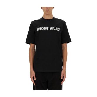 Moschino Logo T-Shirt - - Tops - Herren - Schwarzk - S