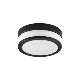 Lindby Plafonnier Salle De Bain Flavi &agrave; intensit&eacute; variable (Moderne) en Noir M&eacute;tal e. a. pour de bain (&agrave; 2 lampes, E27) WC Luminaire Lampe Plafond Eclerage