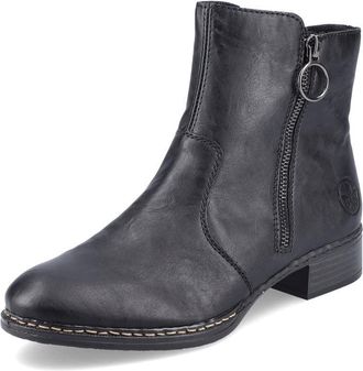 Rieker Damen Ankle Boots 73450, Frauen Stiefeletten,uebergangsstiefel,knöchelhoch,reißverschluss,Stiefel,Bootee,Booties,schwarz (00),41 EU / 7.5 UK