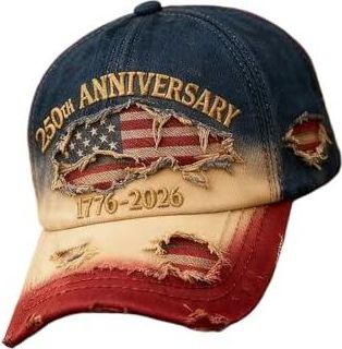 Generic Chapeau drapeau am&eacute;ricain, casquette comm&eacute;morative 250e | Casquettes de baseball vintage | pour femmes hommes patriotes sports de plein air 4 juillet 