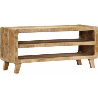 vidaXL Vidaxl - Meuble tv 105x46x32 cm bois massif de manguier brut