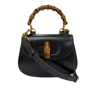 Gucci Sac &agrave; main Pre-owned Bamboo &agrave; poign&eacute;e sup&eacute;rieure - Femme - Pre-owned - Noir - Taille: ONE Size