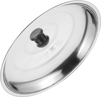 Valiclud Topfdeckel Aus Edelstahl 35cm Rutschfest Mit Kunststoffknopf Küchenzubehör Für Haushalt Und Gastronomie