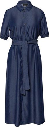 s.Oliver Midikleid Kleid Midi-Hemdblusenkleid aus Lyocell mit Bindeg&uuml;rtel