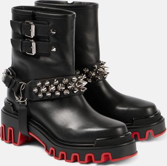 Christian Louboutin Ankle Boots Dune Bike aus Leder