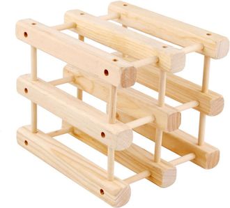 NUOBESTY Massivholz Weinregal F&uuml;r Arbeitsplatte Weinflaschenhalter Aus Holz Weinregal Mit Horizontaler Lagerung F&uuml;r Flaschen