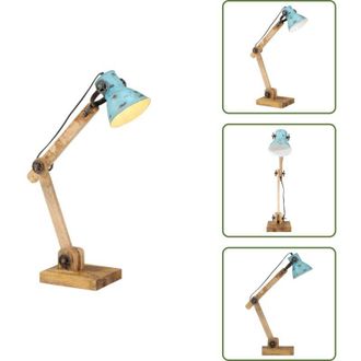vidaXL The Living Store Lampe de bureau 25 W bleu d&eacute;lav&eacute; 23x18x96 cm E27 - Lampe De Bureau - Lampadaire - &Eacute;clairage Industriel - D&eacute;coration Int&eacute;rieure