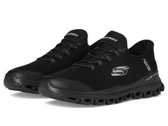 Skechers Glide-Step Zefyr Herren-Sneaker zum Reinschlüpfen, Schwarz, 42.5 EU Weit