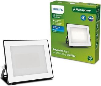 Philips Lois Flutlichtstrahler f&uuml;r den Au&szlig;enbereich ohne Sensor, 30 Watt, 5000K Tageslicht, Schwarz, Wei&szlig;es Licht