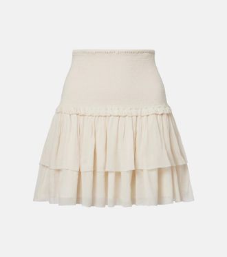 Poupette St Barth Mini-jupe Farrah &agrave; volants superpos&eacute;s