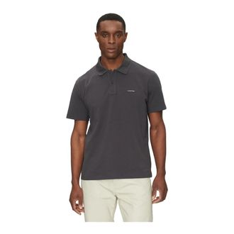 Calvin Klein Braunes Poloshirt mit kurzen &Auml;rmeln - - Tops - Herren - Grau - L