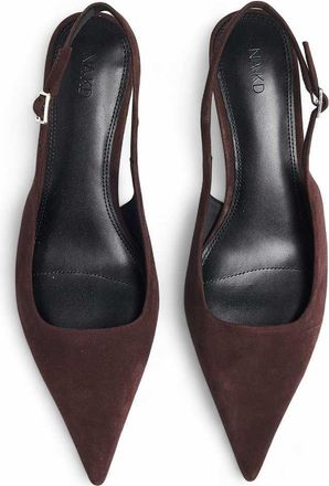NA-KD Slingback-Pumps in dunklem Braun