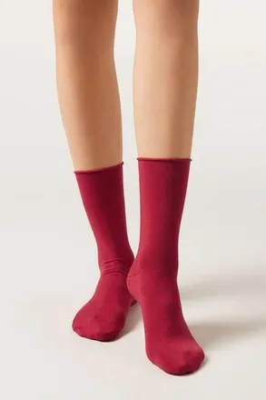 Calzedonia Kurze Socken Mit Cashmere Rot