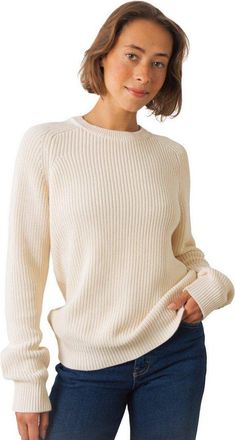 Honest Basics Rundhalspullover aus schwerem Strick mit OCS und GRS zertifizierter Bio-Baumwolle