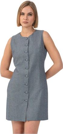 Kocca Femme, Robes, Bleu, Taille: 40 FR Mid Thigh Striped Dress