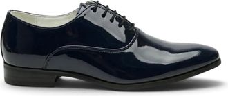 Infinity Leather Herren Marineblaue Formelle Patenth&auml;utige Oxford-Dressschuhe - M64340