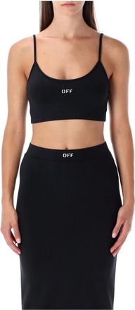 Off-white Femme, Tops, Noir, Taille: 38 FR Slick Top Chemise Élégante et Moderne