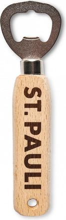 FC St. Pauli Flaschen&ouml;ffner Holz L&auml;nge : ca. 13,8 cm, SP2523326