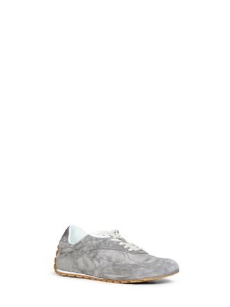 Bottega Veneta Mens Sneakers Orbit Flash Suede Grey Calf Leather Trainers