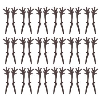 Angoily 120 St&uuml;ck Teiliges Mini Kunststoffgeweih Bastelset Leichte DIY Rentiergeweihe und Schneemann &Auml;ste Robuste Plastikzweige f&uuml;r Weihnachtsdeko Wiederverwe