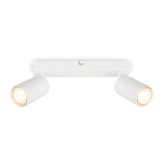 Briloner Plafonnier LED GU10 Max 9W, Lustre pour Salon, Chambre &agrave; Coucher, Cuisine et Salle de Bain, Spot de Plafond LED, Applique Murale dInt&eacute;rieur, Blanc