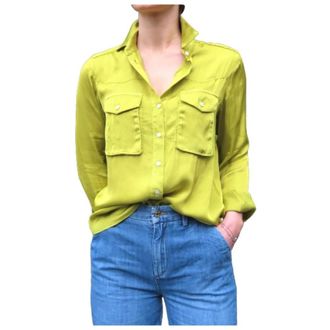 Mason's Satin Safari Hemd - - Blouses & Shirts - Damen - Gr&uuml;n - M