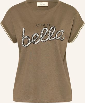 Cartoon Cartoon T-Shirt Mit Glitzergarn gruen