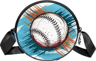 Generic Petit sac &agrave; bandouli&egrave;re Circle pour femme, petit sac &agrave; bandouli&egrave;re avec fermeture &eacute;clair, bretelles r&eacute;glables, sac &agrave; main rond d&eacute;contract&eacute; pour femmes