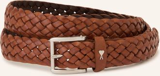Ami Ami Paris Flechtg&uuml;rtel Aus Leder braun